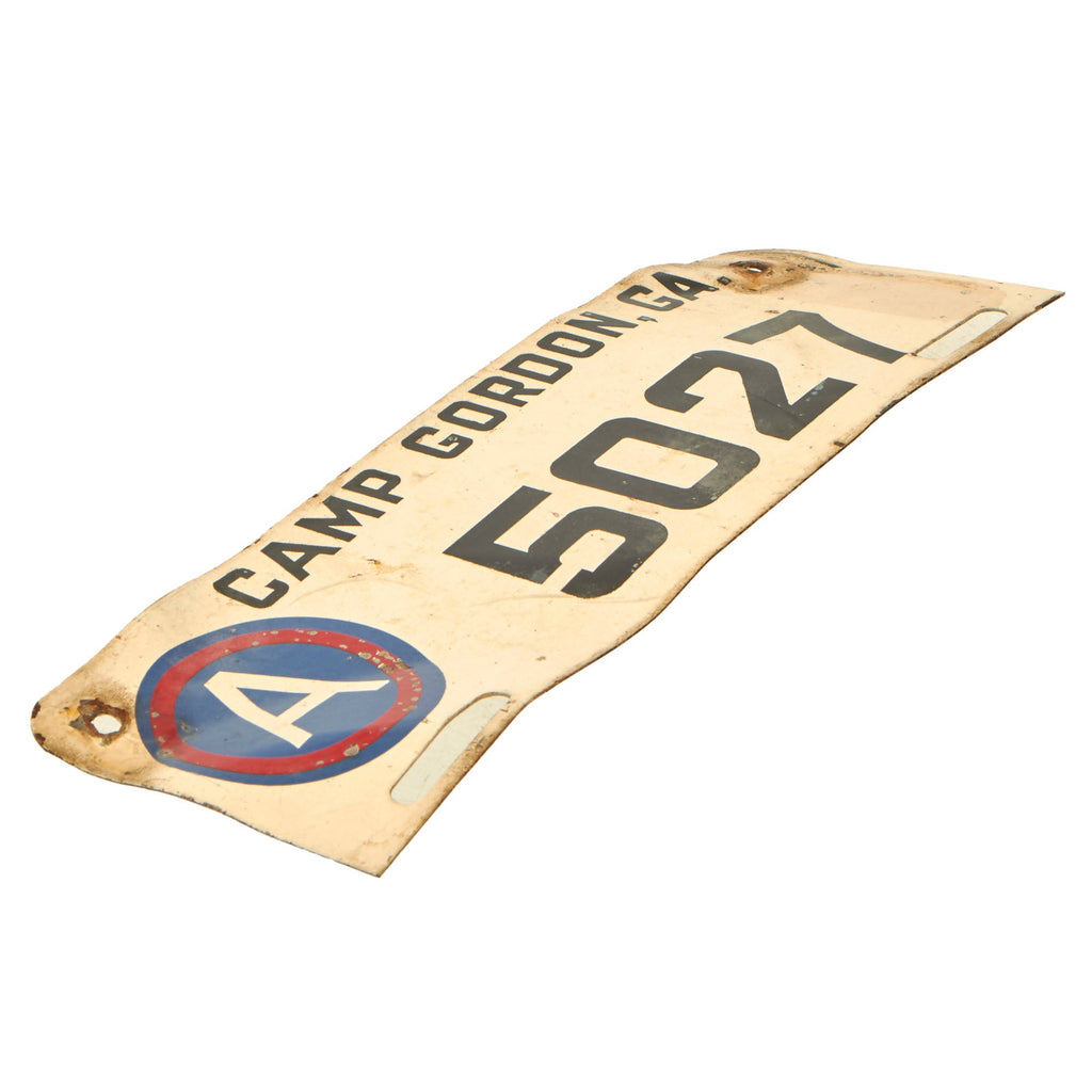 Original U.S. WWII Camp Gordon Georgia License Plate - 3rd Army ...