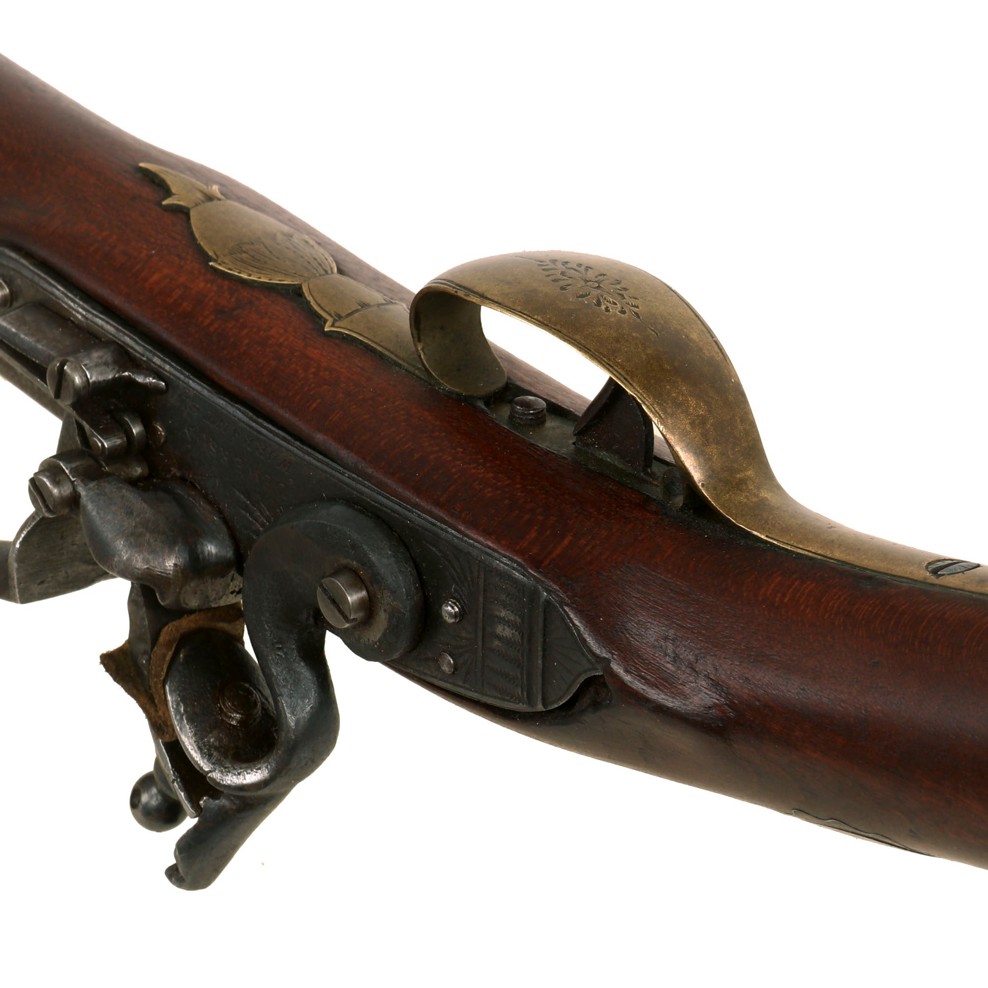 Original War of 1812 Era U.S. Militia Flintlock Rifled Musket fitted w ...