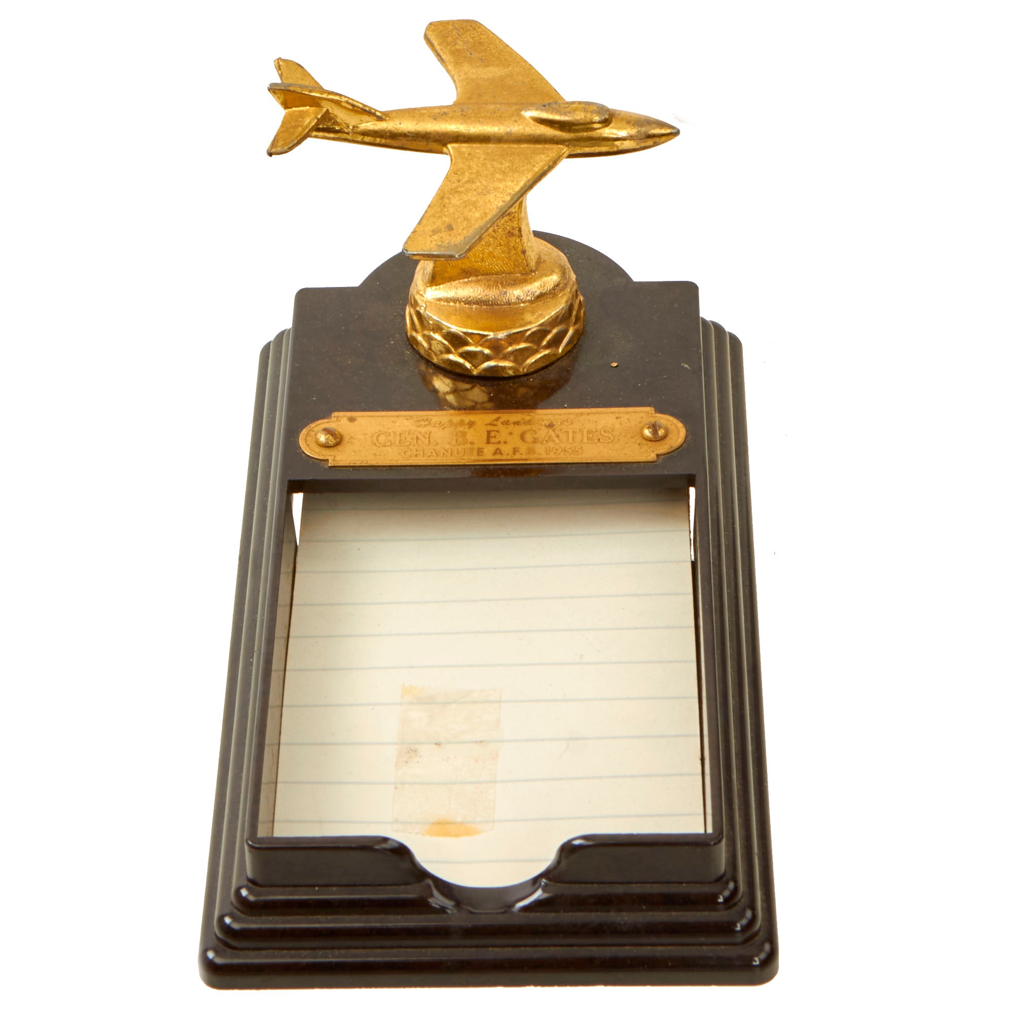 Original U.S. Presentation Desk Ornament Notepad Holder Named to Maj ...
