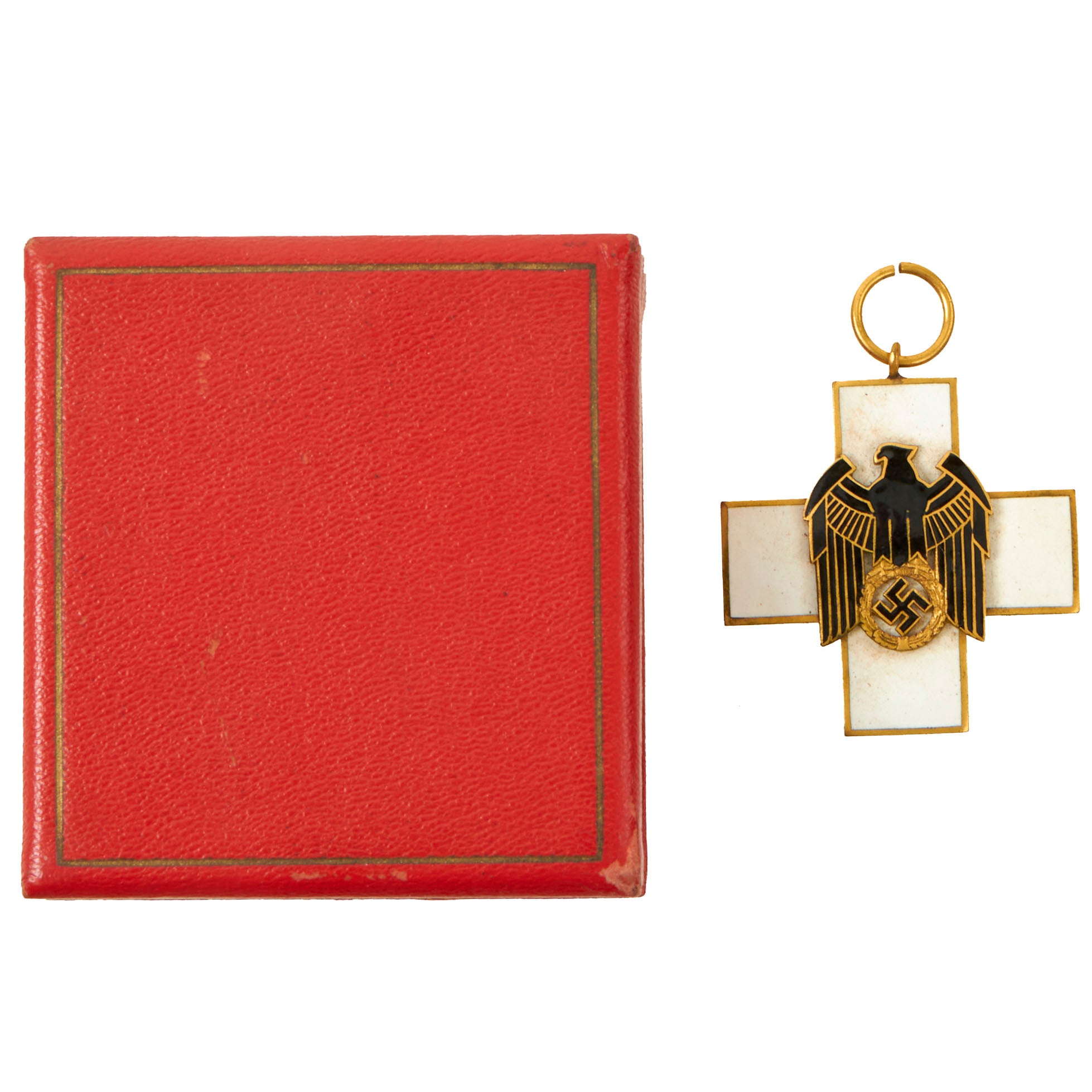 Original German WWII Cased DRK Social Welfare Decoration 3rd Class wit ...