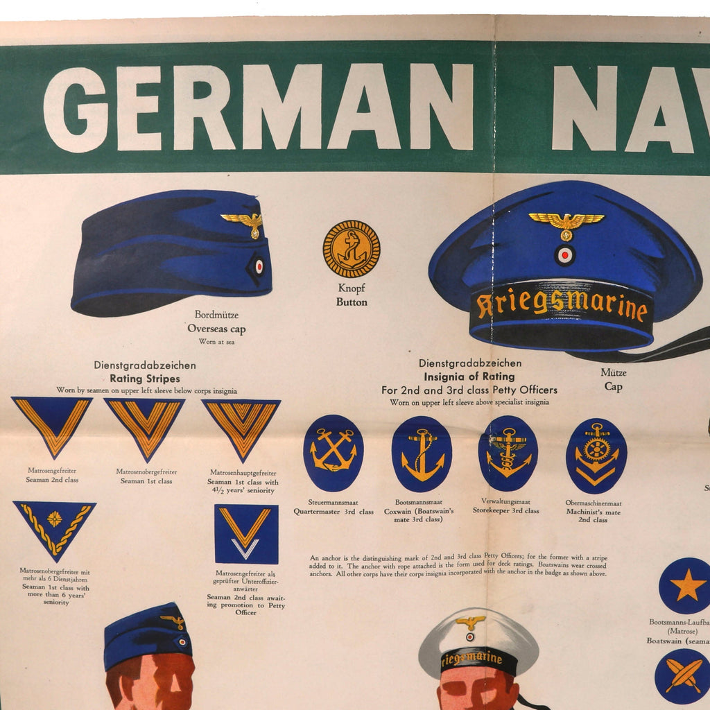 Original U.S. WWII Army Orientation Course German Navy Uniforms & Insi ...