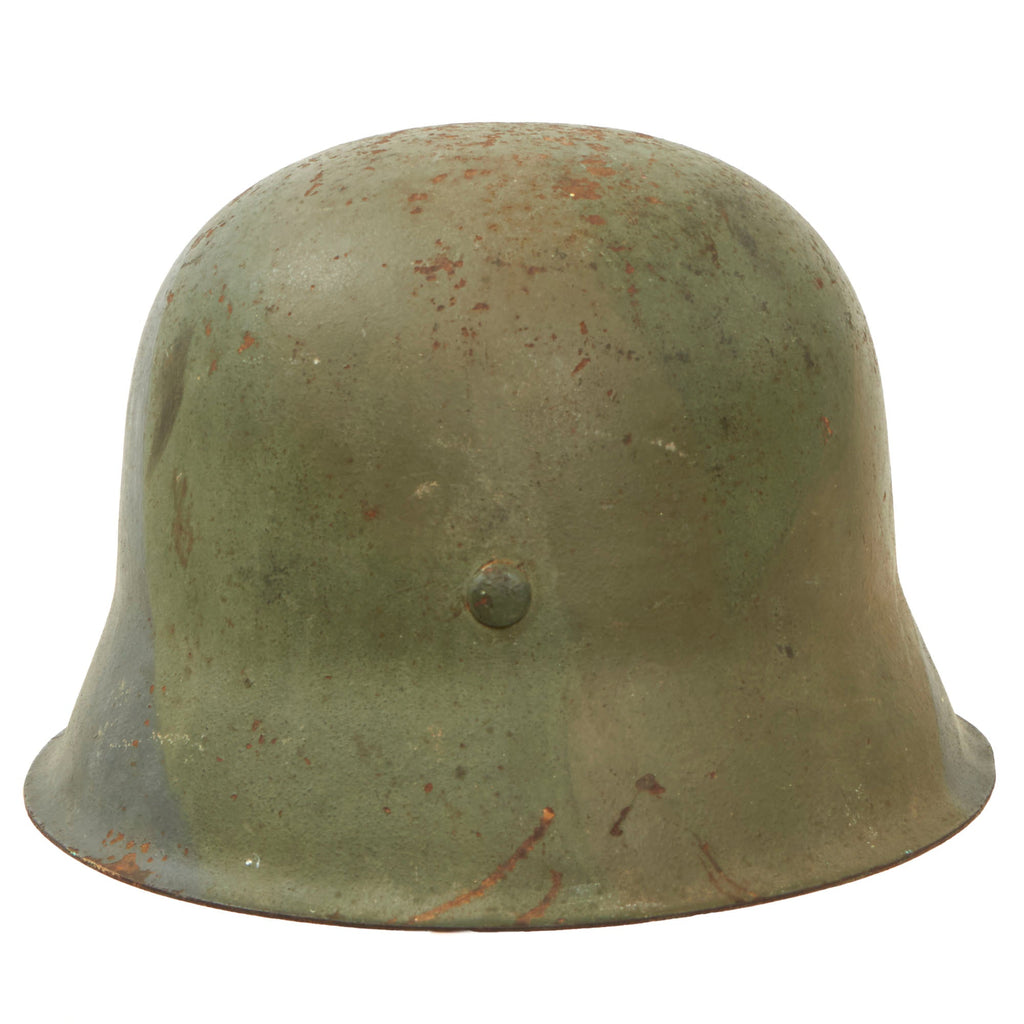 Original German WWII Battle Damaged M42 Single Decal Army Heer Helmet ...