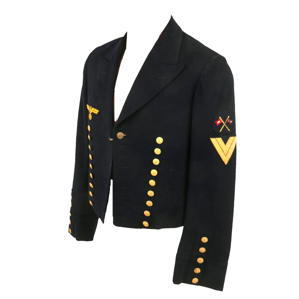 Original German WWII Kriegsmarine Evening Dress Reefer Jacket with Vest ...