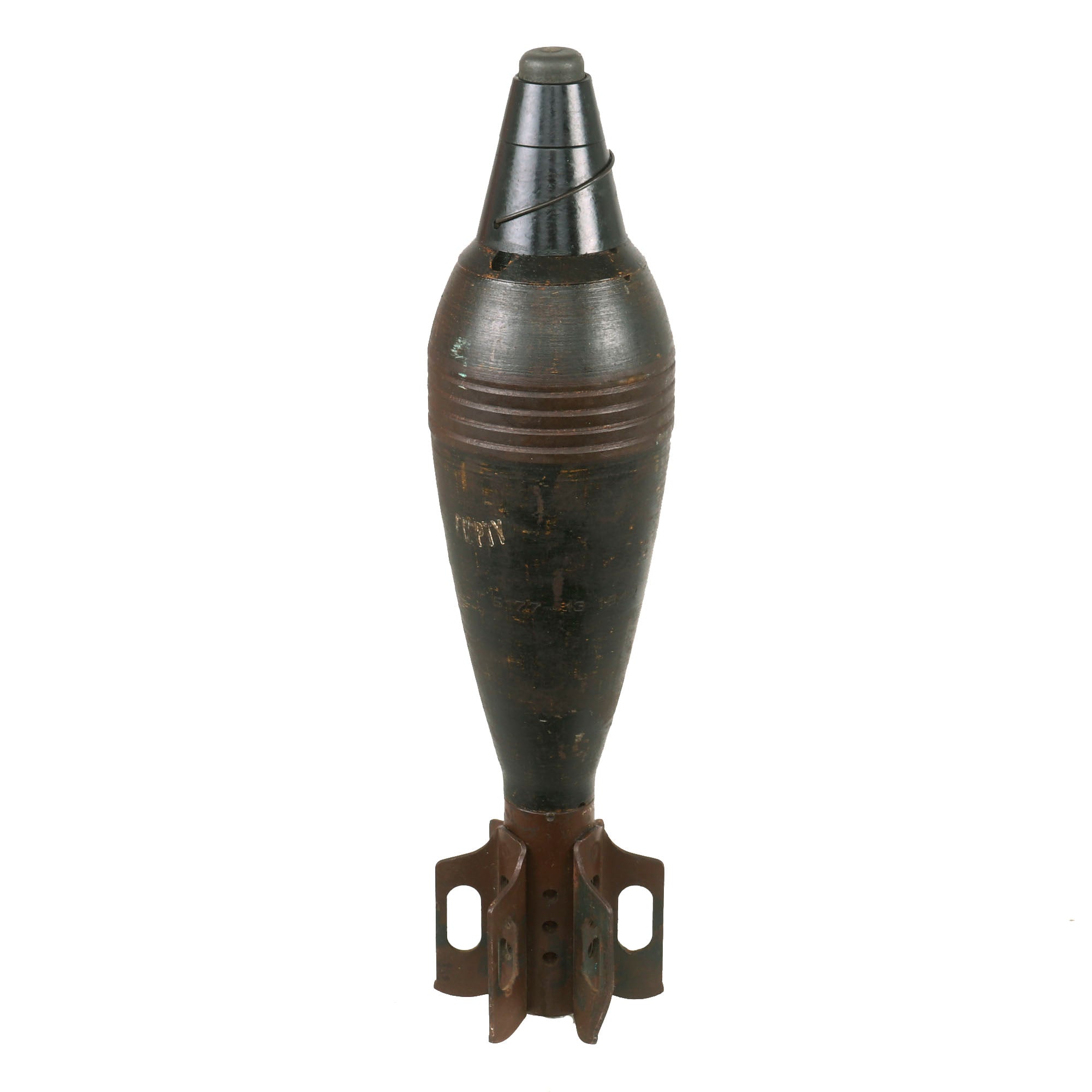 Original U.S. WWII INERT 81mm M43A1 HE Mortar Round with M52 PD Fuze ...