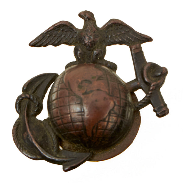 Original U.S. WWI USMC EGA Eagle Globe Anchor Hat Device with Fastener ...