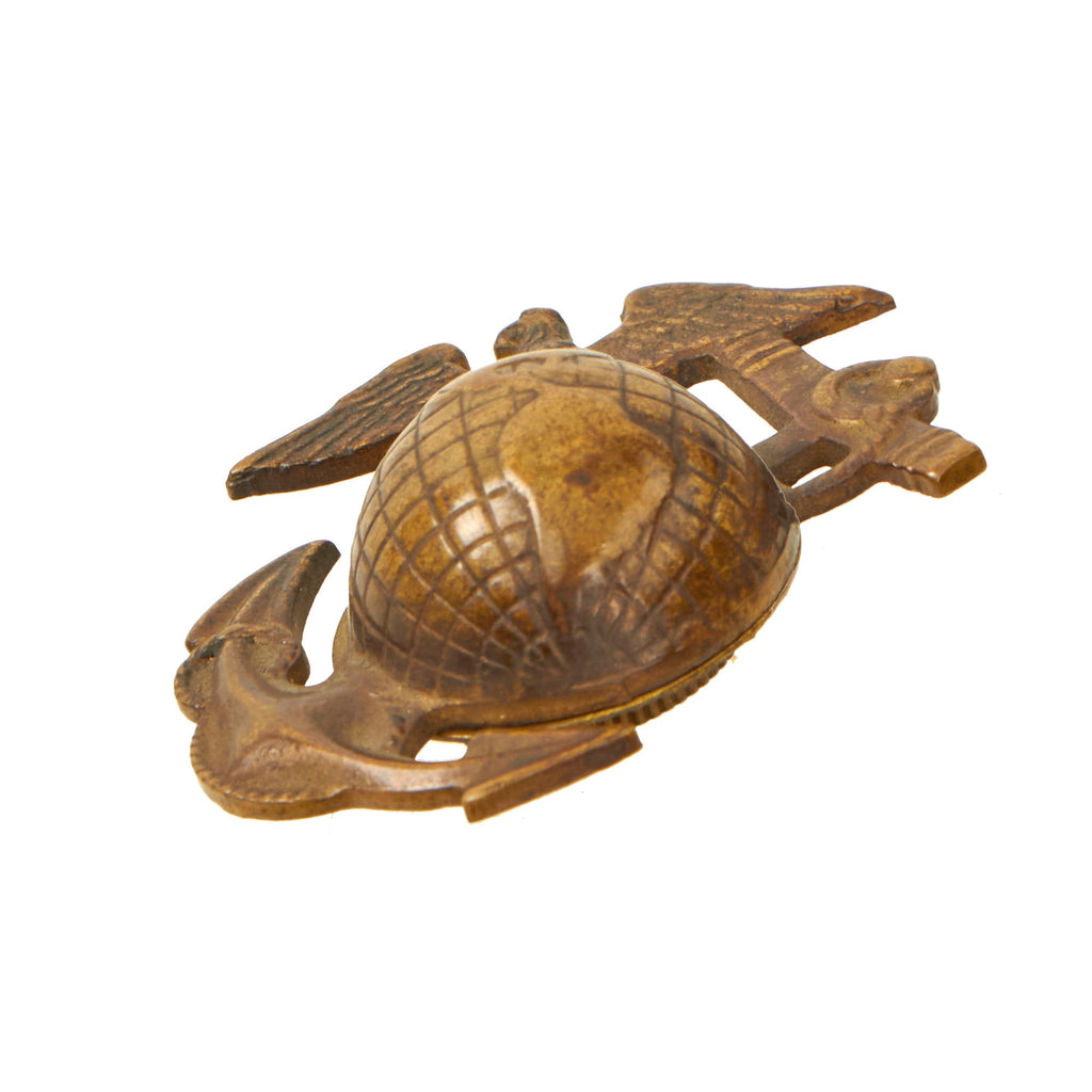 Original U.S. WWI USMC EGA Eagle Globe Anchor Hat Device with Fastener ...