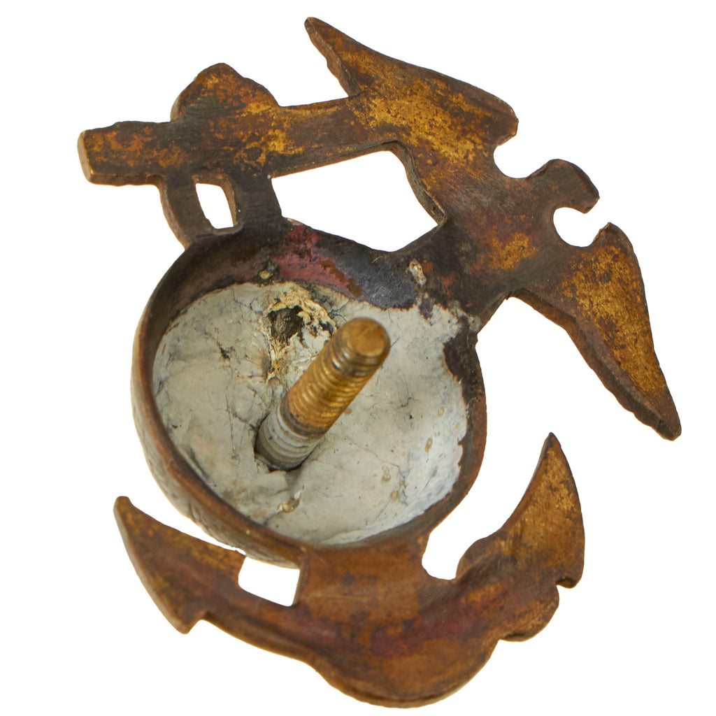 Original U.S. WWI USMC EGA Eagle Globe Anchor Hat Device with Fastener ...