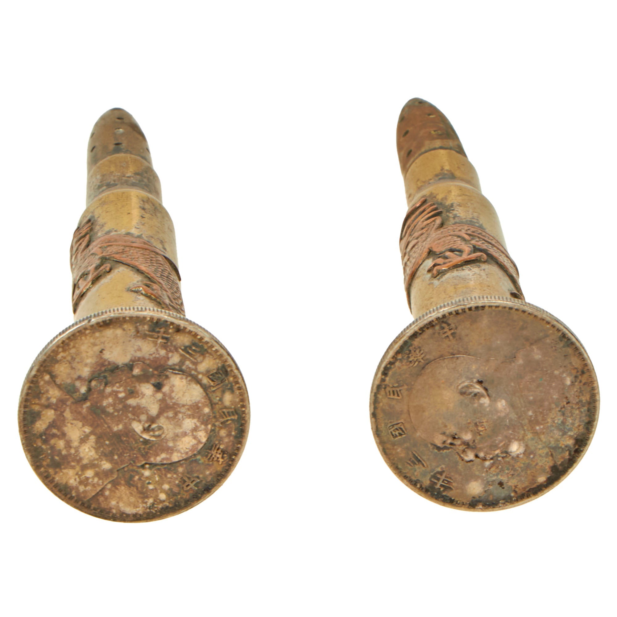 Original U.S. WWII China Burma India CBI Theater Trench Art Salt & Pep ...