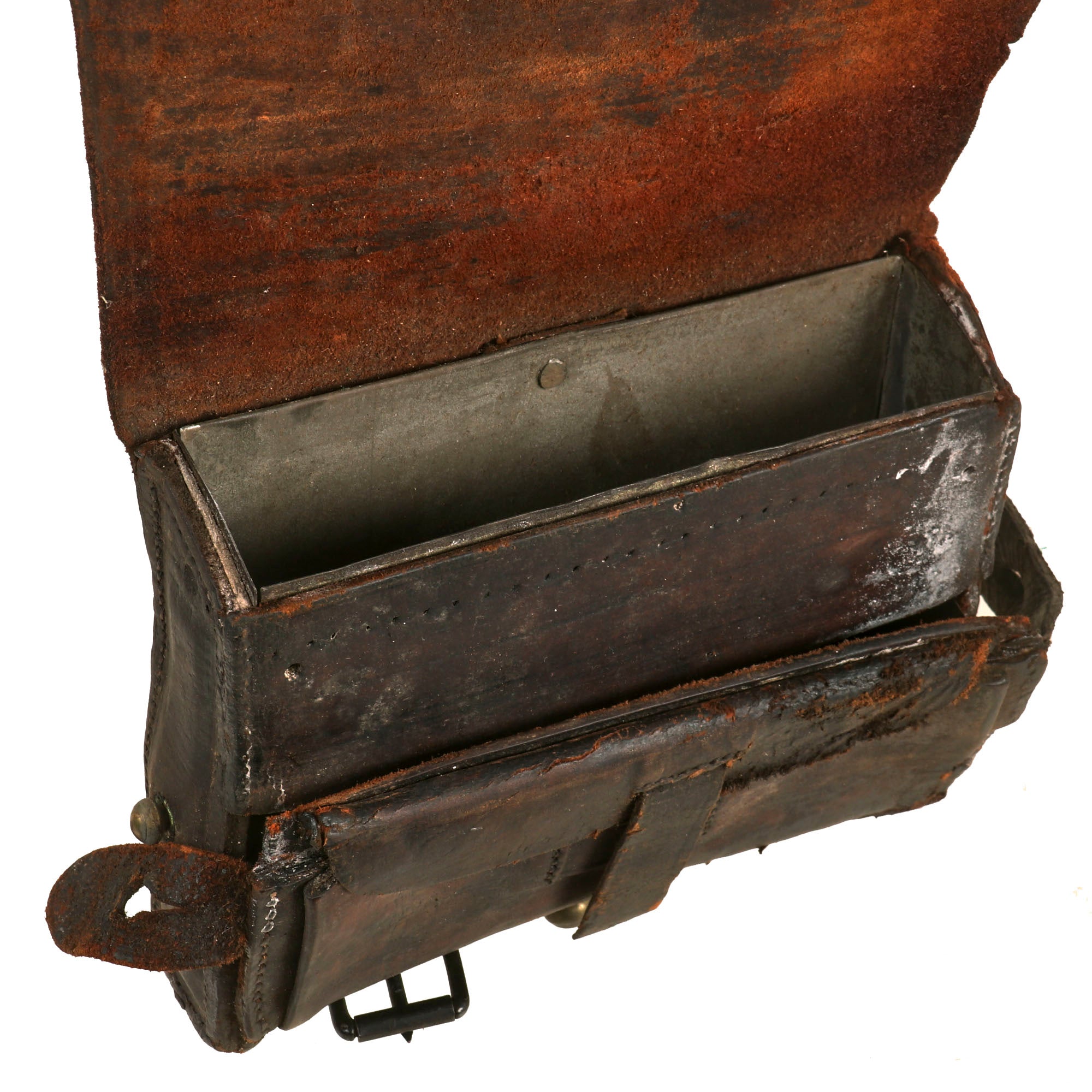 Original U.S. Civil War Phenomenal Experimental M1861 Cartridge Box Al ...