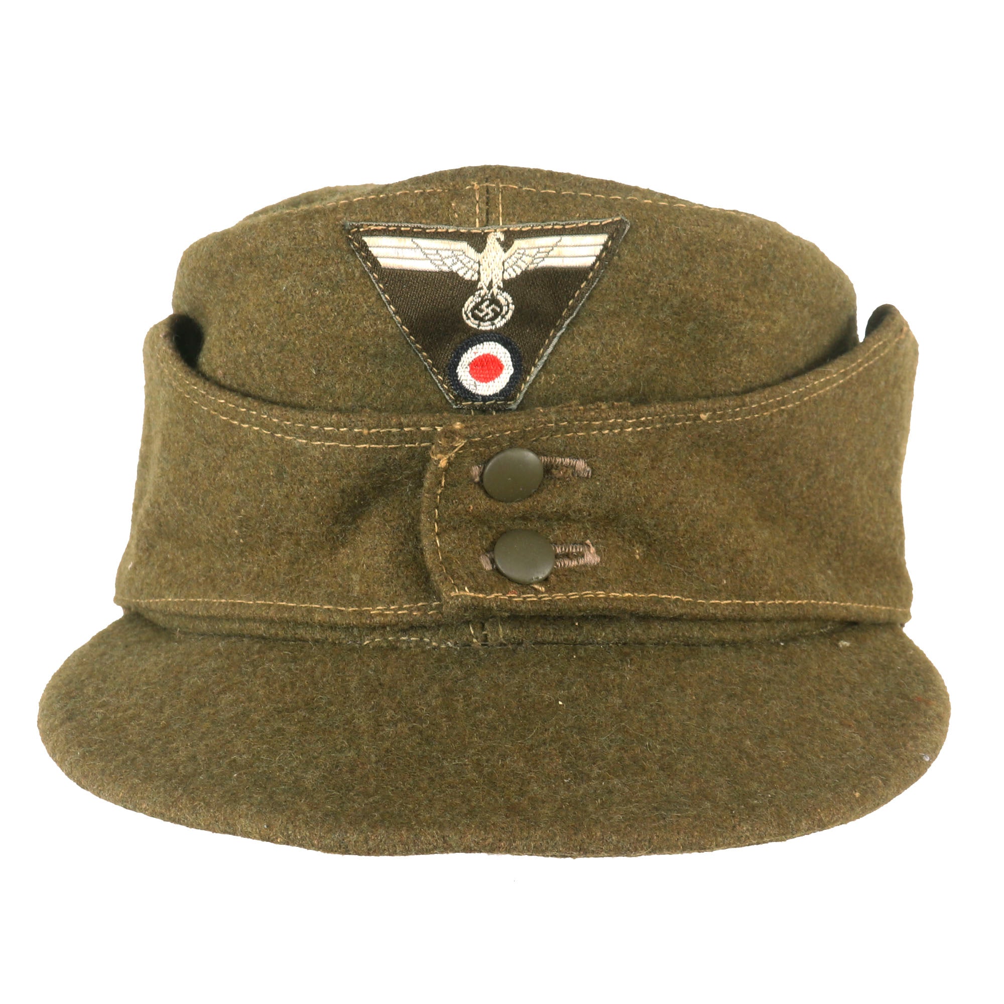 Original German WWII Organisation TODT M43 EM/NCO Feldmütze Field Cap ...