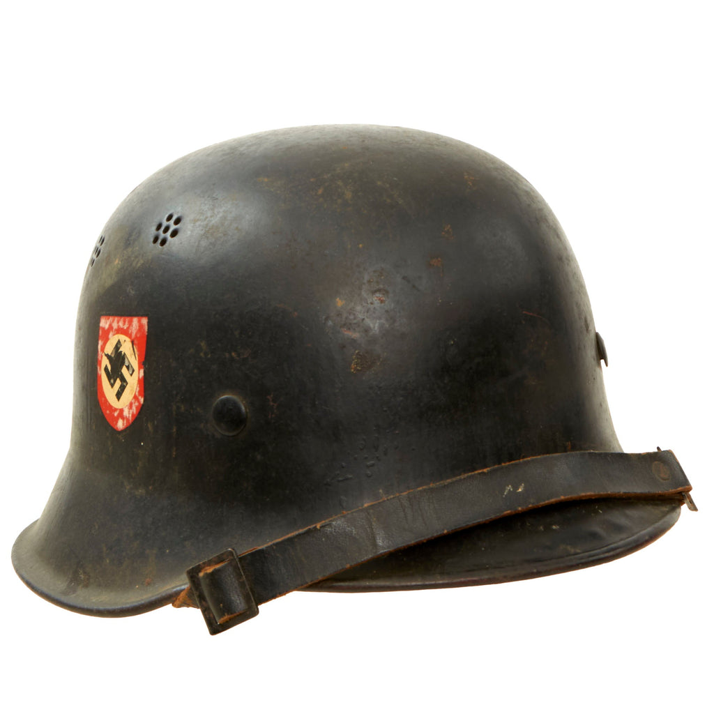 Original German WWII M34 Square Dip NSDAP Double Decal Civic Police St ...