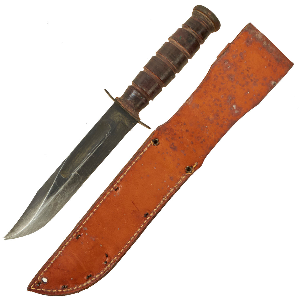 Original U.S. WWII USMC KA-BAR Fighting Knife by Camillus with Leather ...