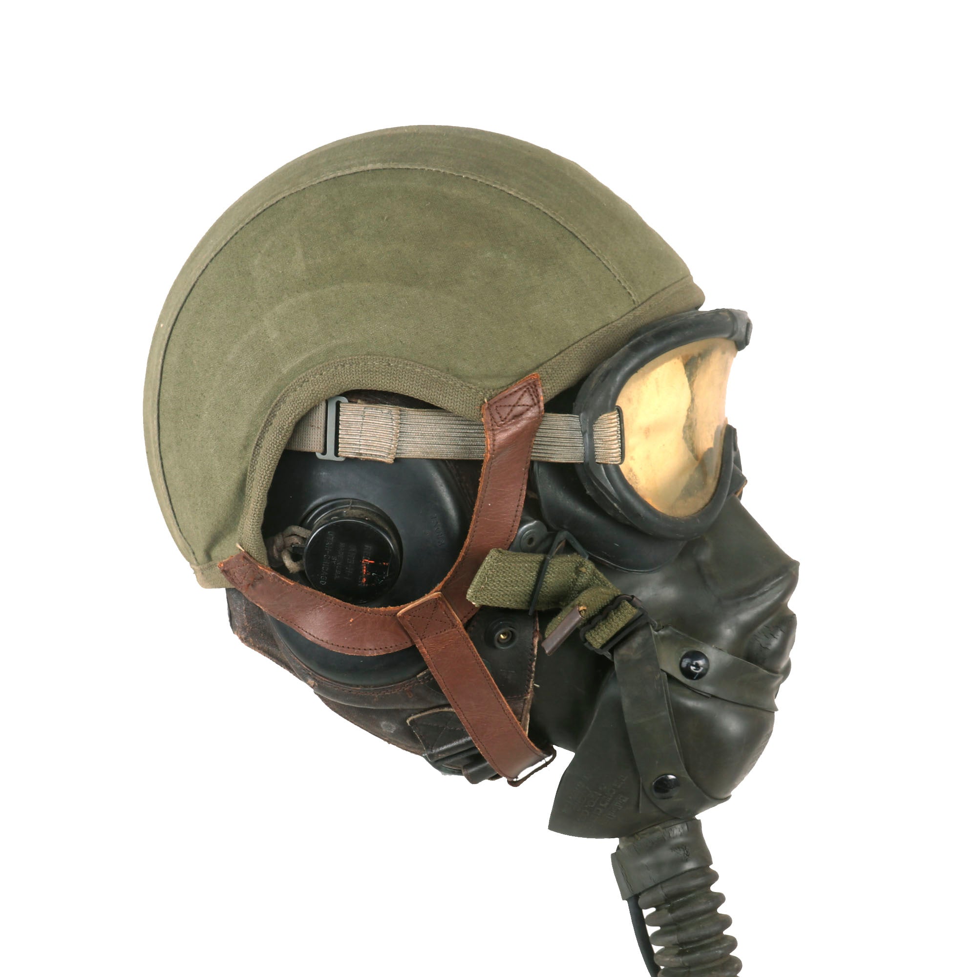 Original U.S. WWII Army Air Force Aviator Flight Helmet Set - M4A2 Fla ...
