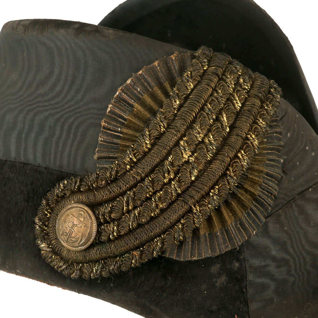 Original WWI Imperial German Kaiserliche Marine Navy Officer Chapeau b ...