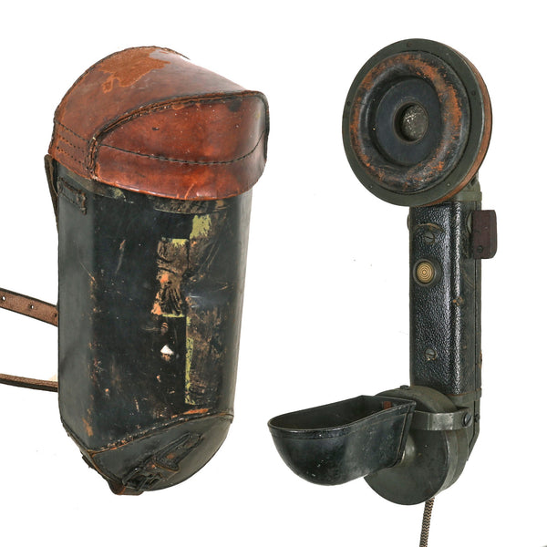 Original German WWI 1916 Trench Field Telephone Handset & Leather Carr ...