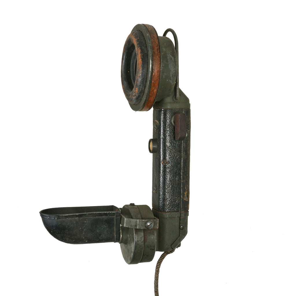 Original German WWI 1916 Trench Field Telephone Handset & Leather Carr ...