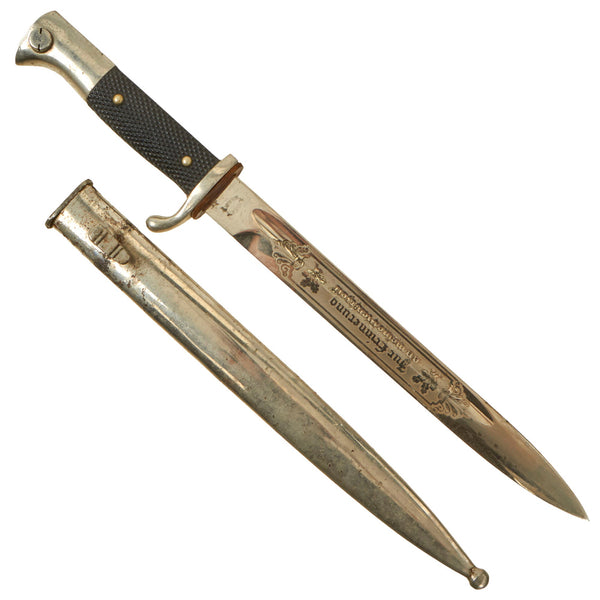 Original German WWII Heer Single Etched Long 98k Dress Bayonet by Arth ...
