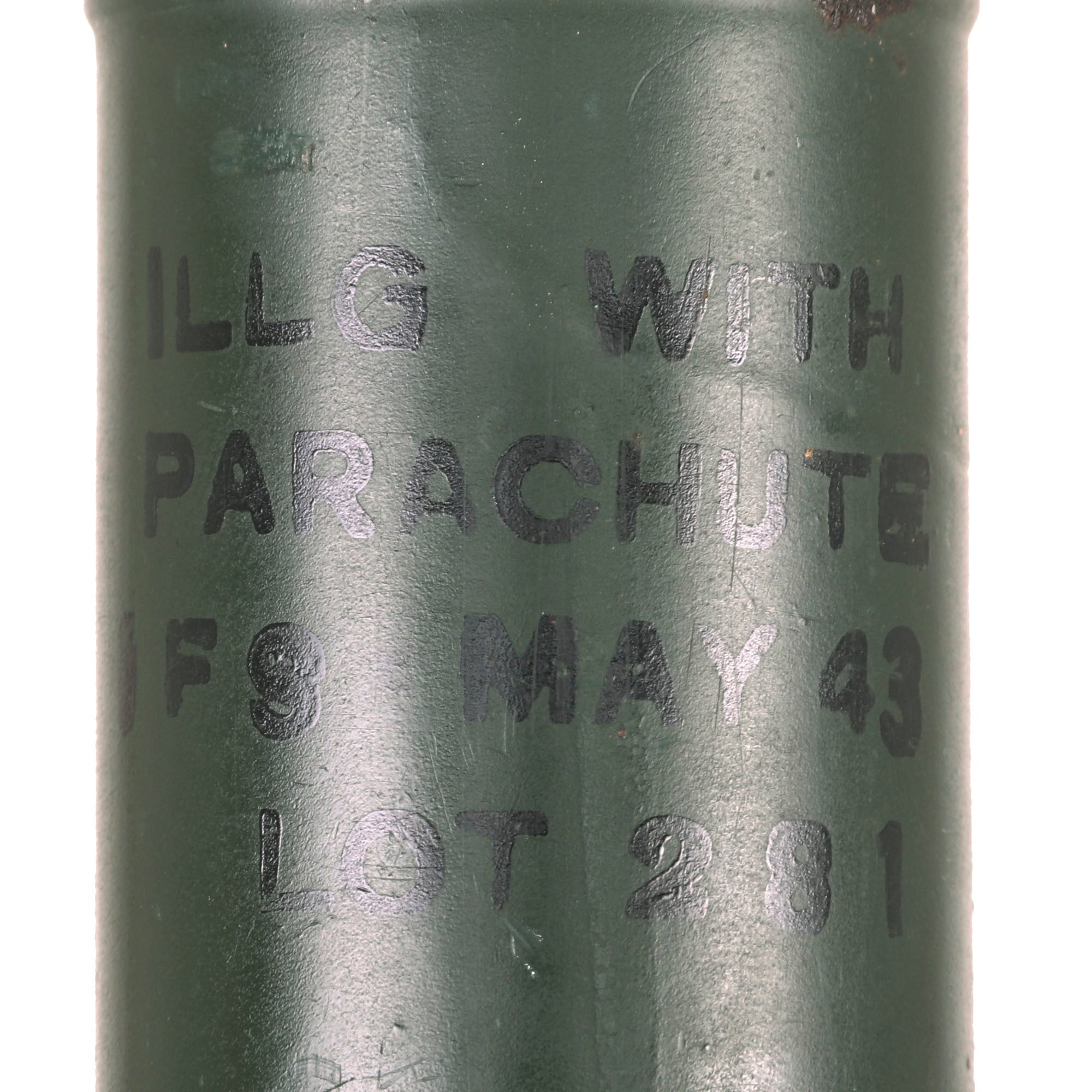 Original British WWII Ordnance SBML Two-Inch Mortar Illumination Parac ...