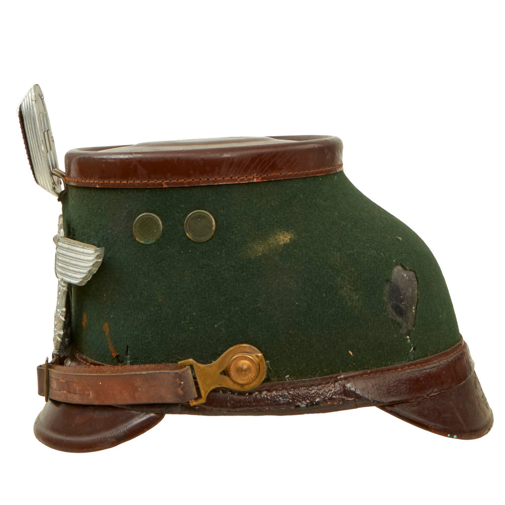 Original German WWII Late Pattern Rural Police Shako with Leather Chin ...