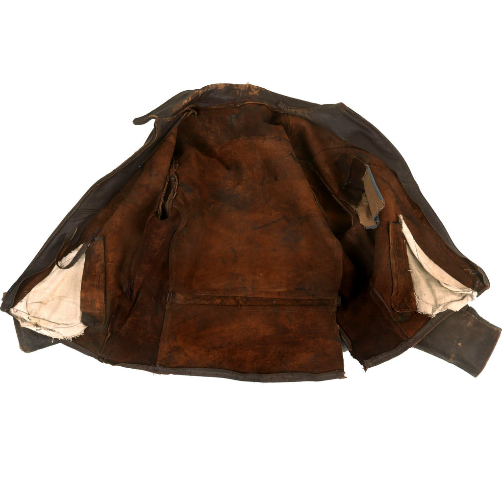 Original U.S. WWII Armored 191st Tank Battalion Army Painted Leather J ...