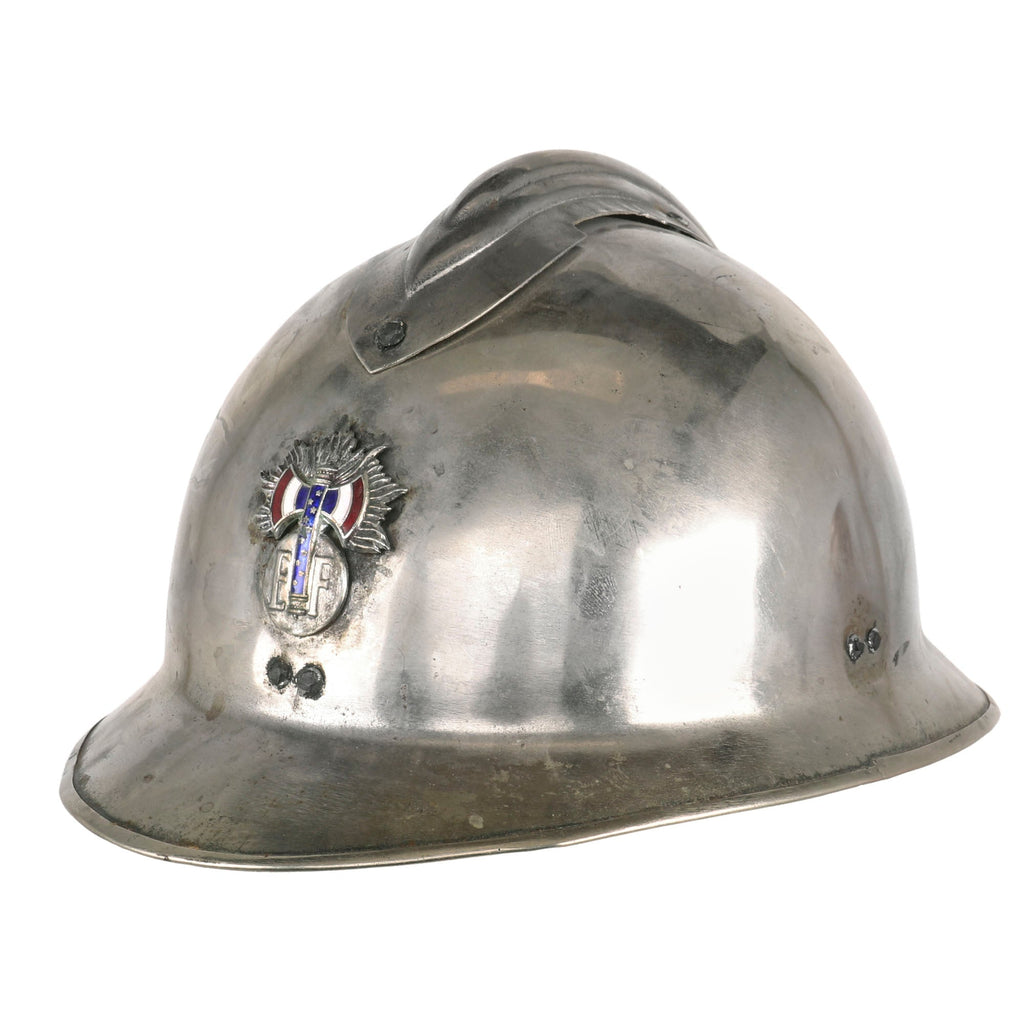 Original French WWII Nickel Plated M26 Adrian “Parade” Helmet for Mars ...