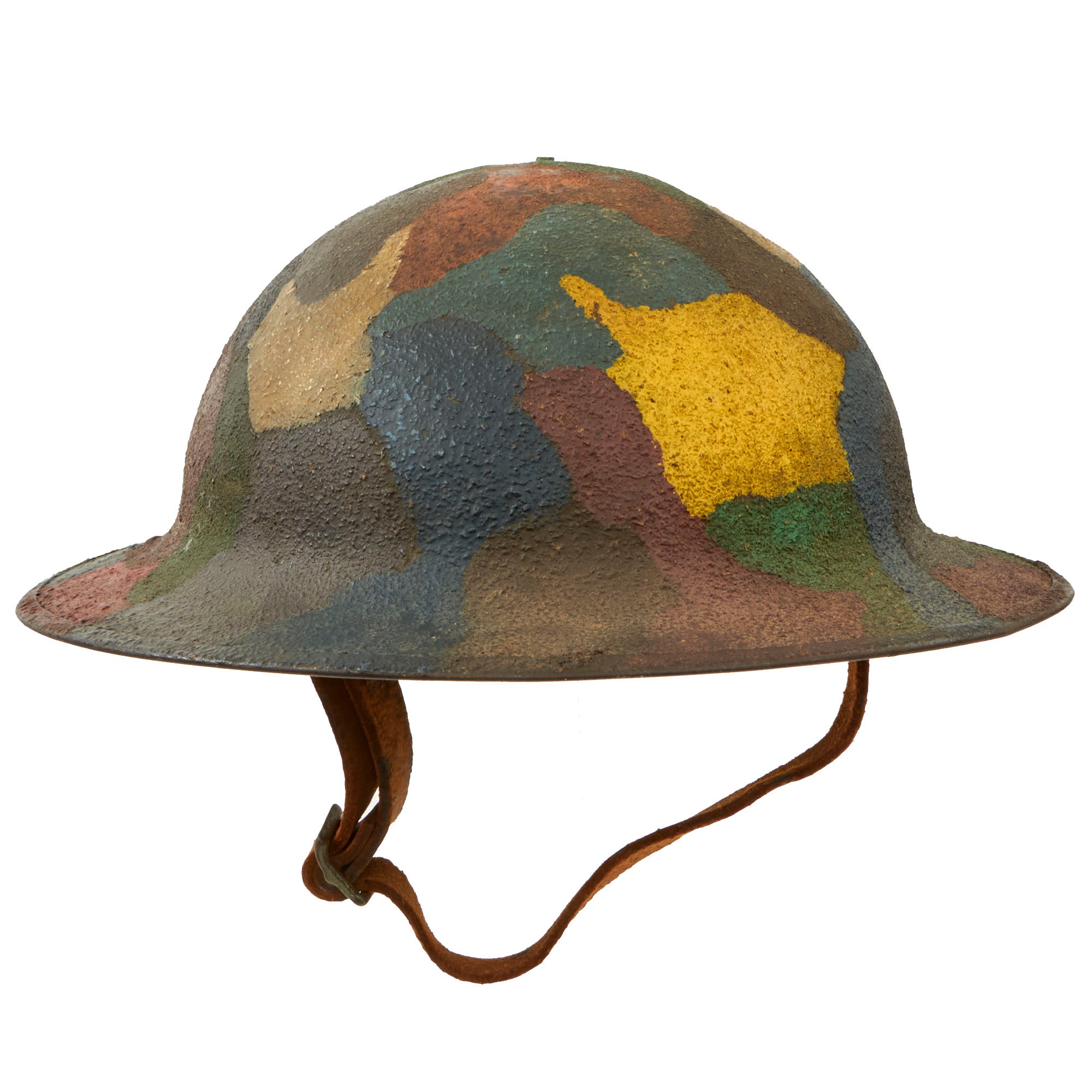 Original U.S. WWI M1917 Doughboy Helmet with Original Camouflage ...