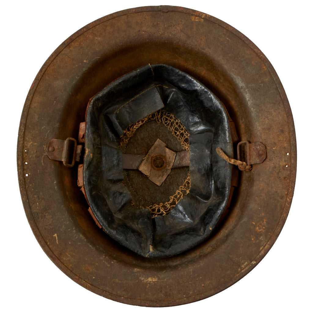 Original U.S. WWI M1917 Camouflage Painted Helmet with Wilmer Eye Shie ...