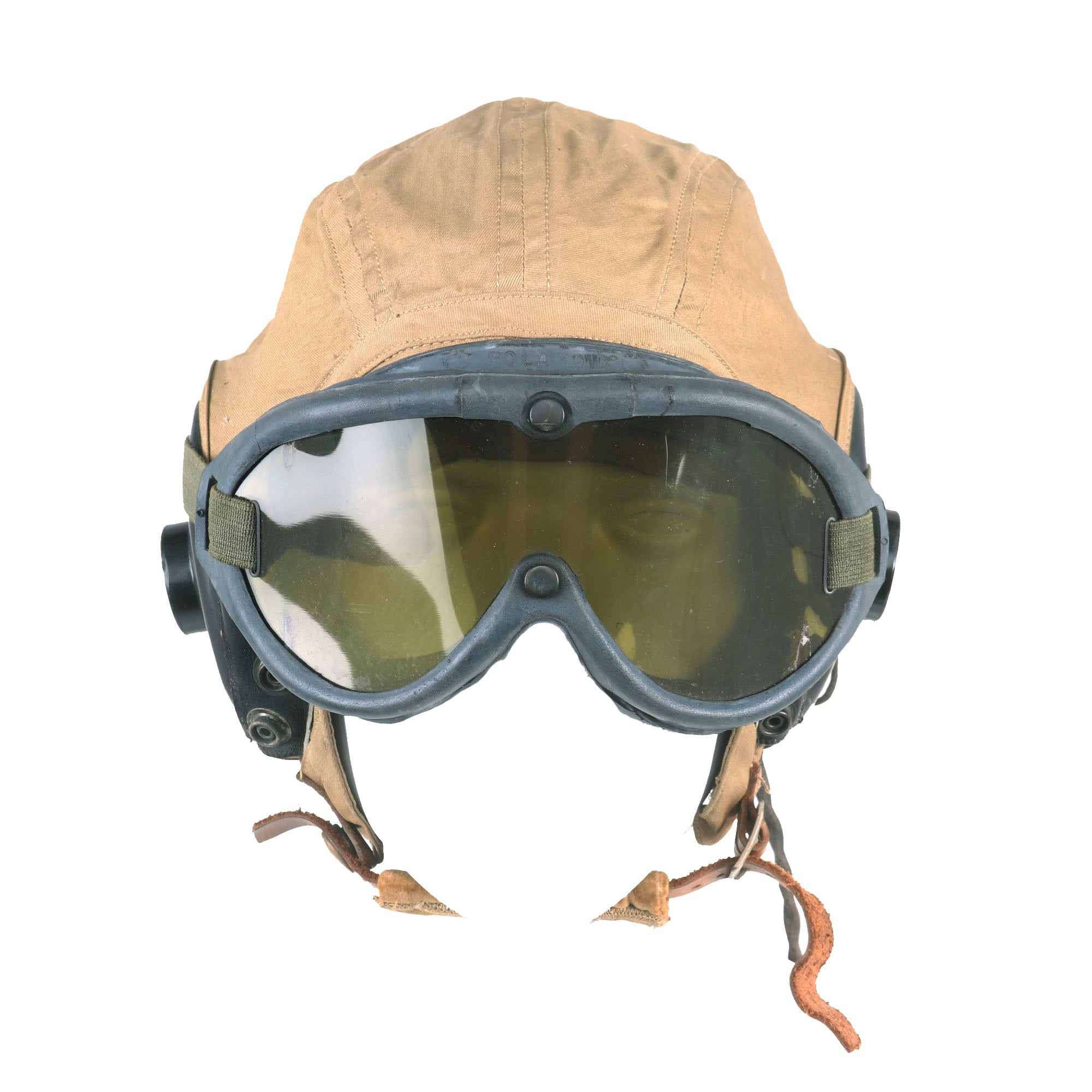 Original U.S. WWII “Summer & Winter” Aviator Flight Helmet Lot With Go ...