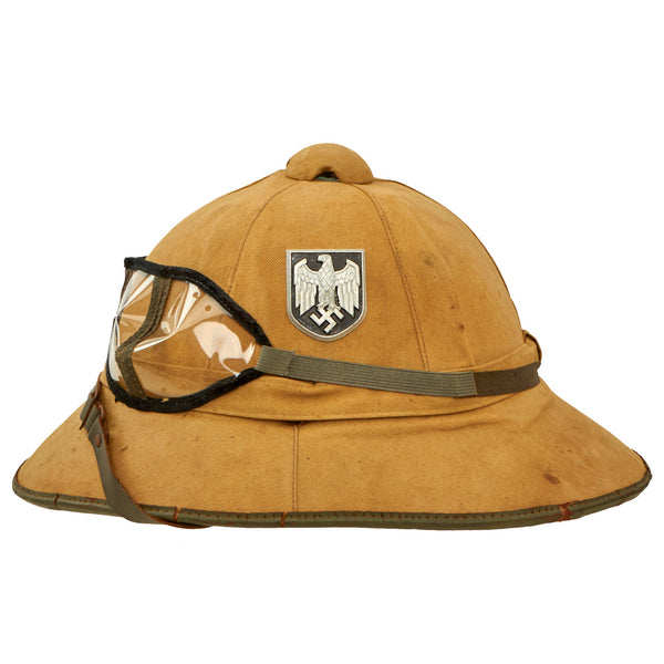 Original German WWII Service Worn First Model DAK Afrikakorps Sun Helm ...