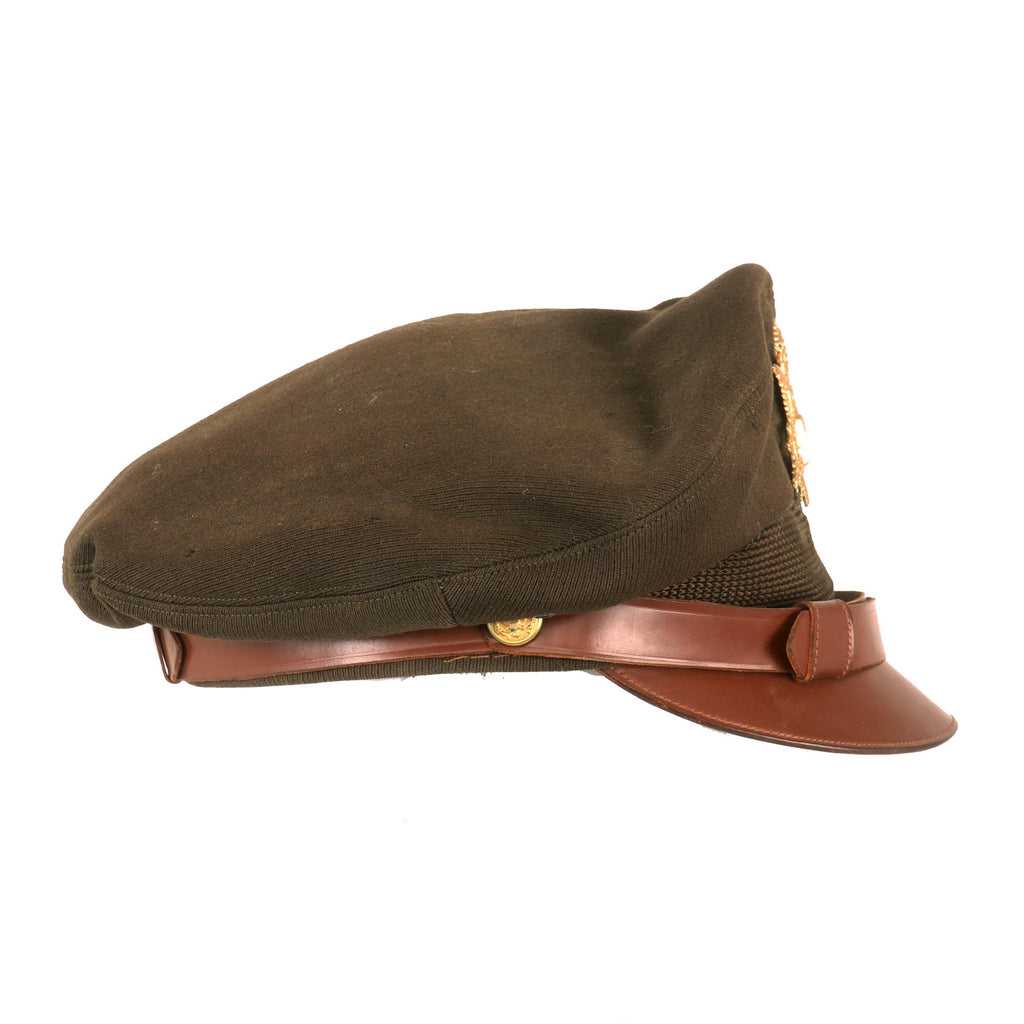 Original U.S. WWII Army Air Force Officer Crusher Cap With Rear Chin S ...