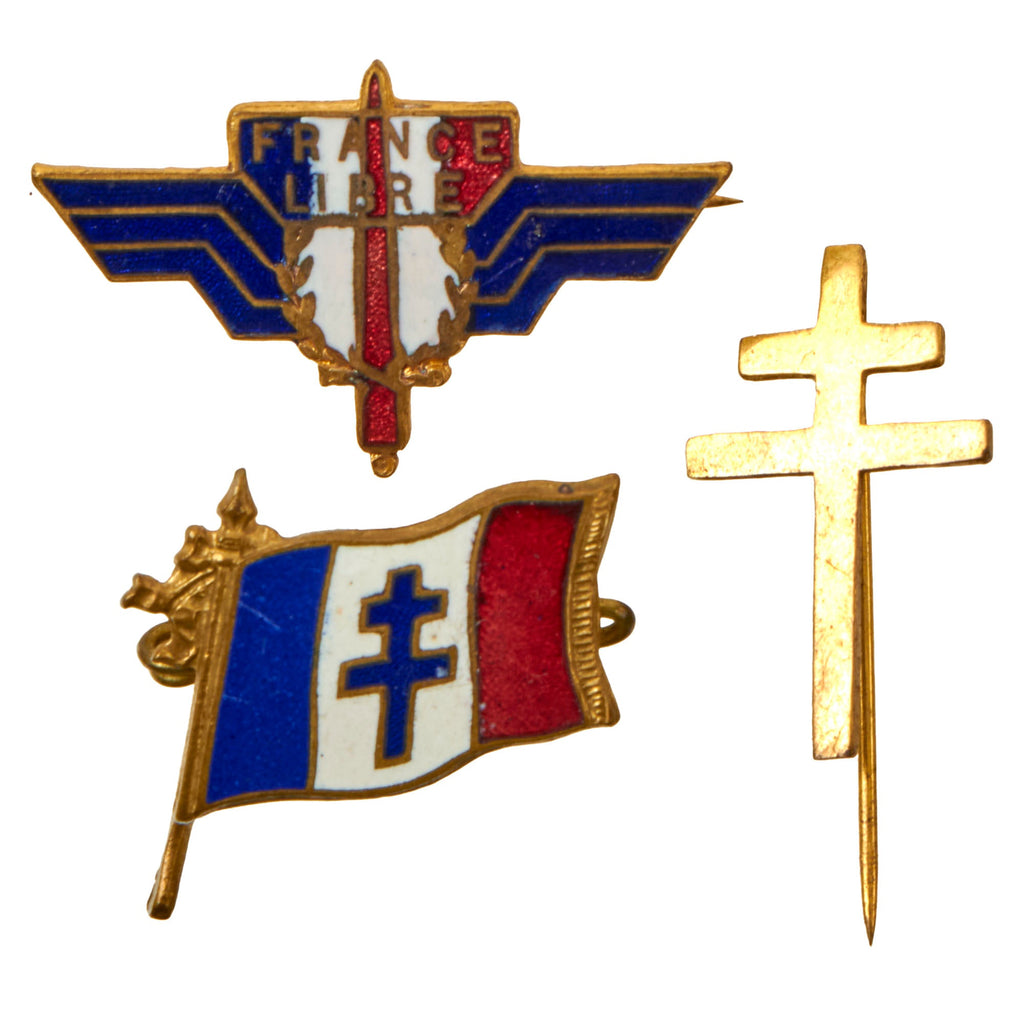 Original French WWII French Serving Royal Air Force Bullion Insignia ...
