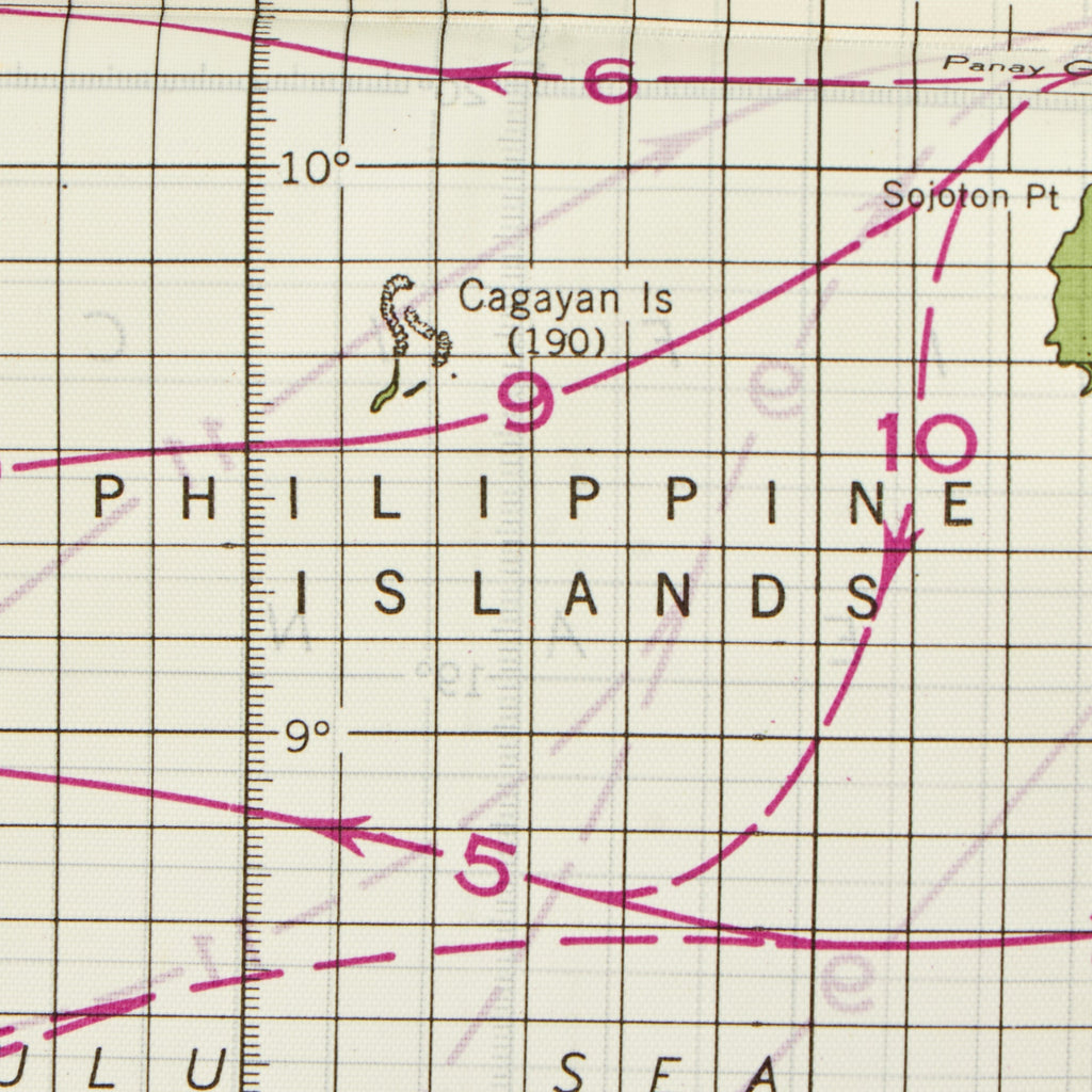 Original U.S. WWII U.S. Navy Silk Lifeboat Survival Double-Sided Map S ...