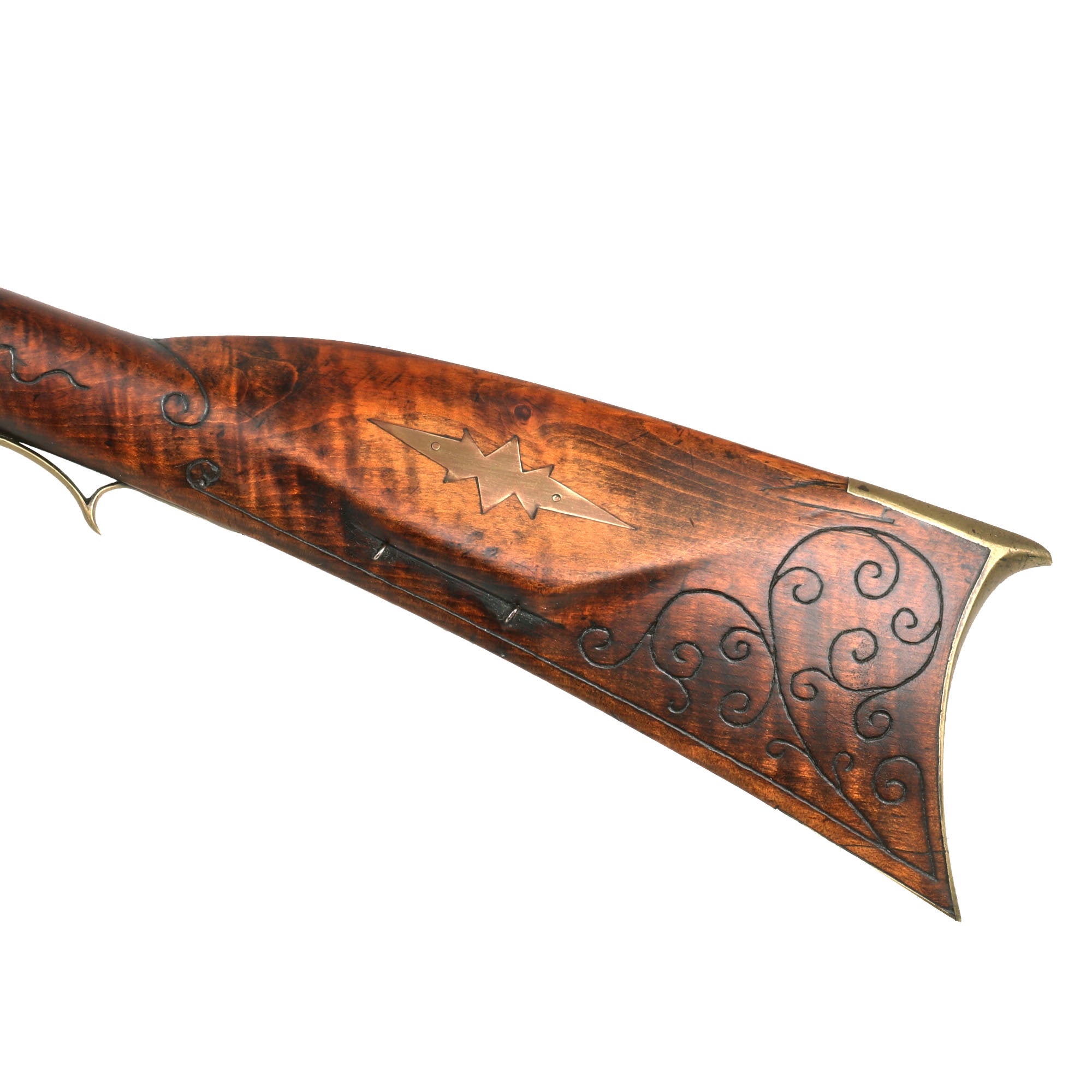 Original U.S. Lancaster Style Pennsylvania Flintlock Rifle with Flame ...