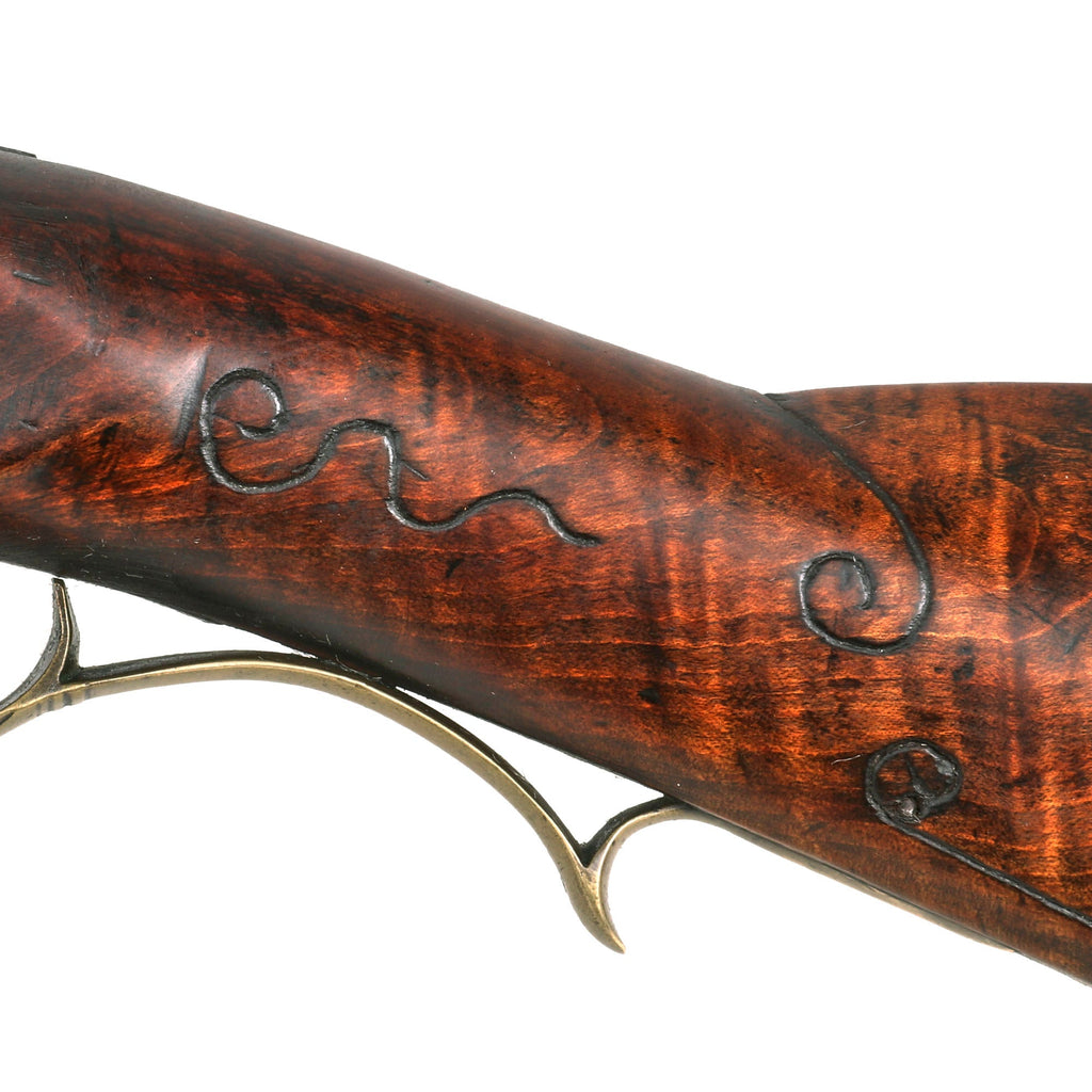 Original U.S. Lancaster Style Pennsylvania Flintlock Rifle with Flame ...