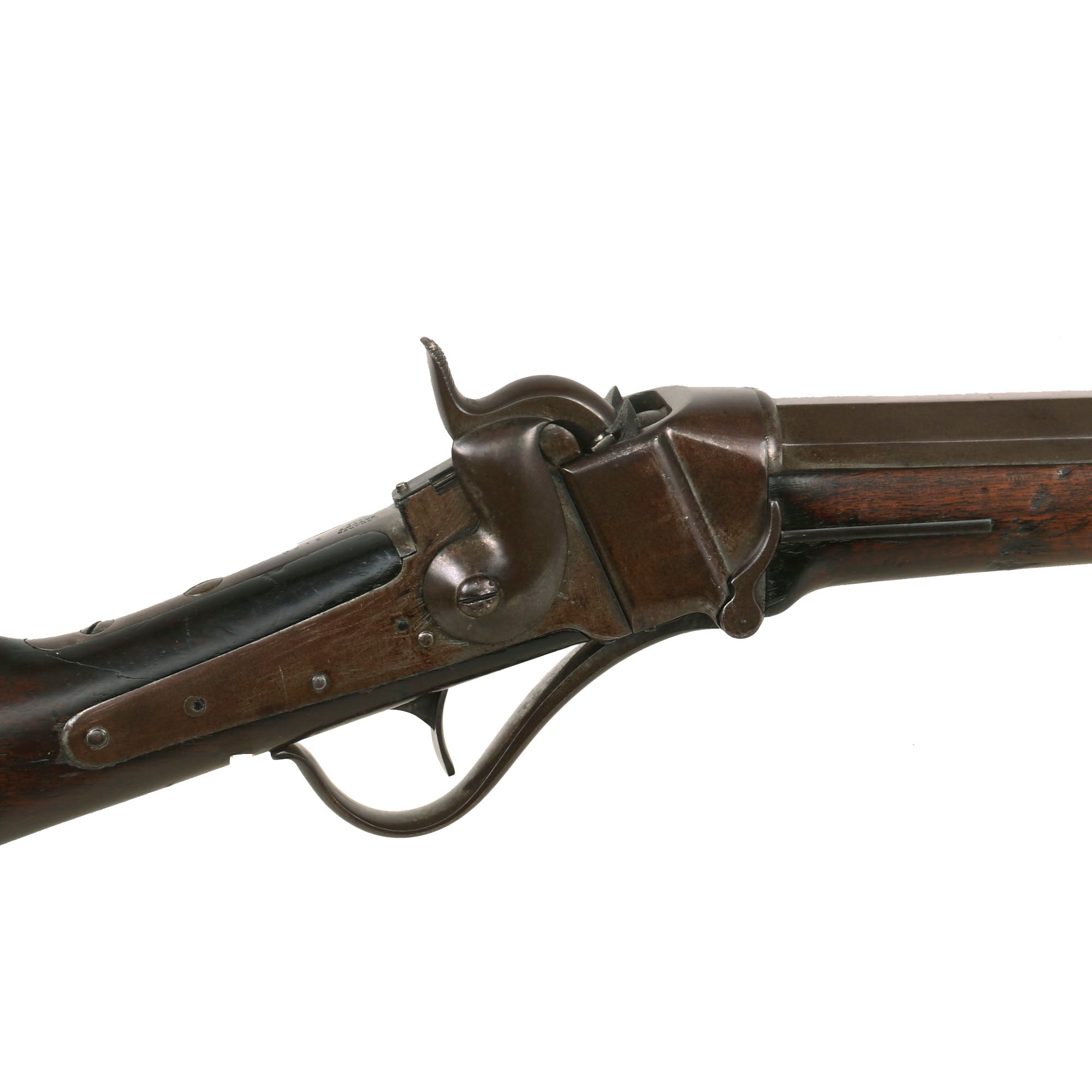 Original Rare U.S. Sharps Slant Breech Model 1852 Sporting Rifle with ...