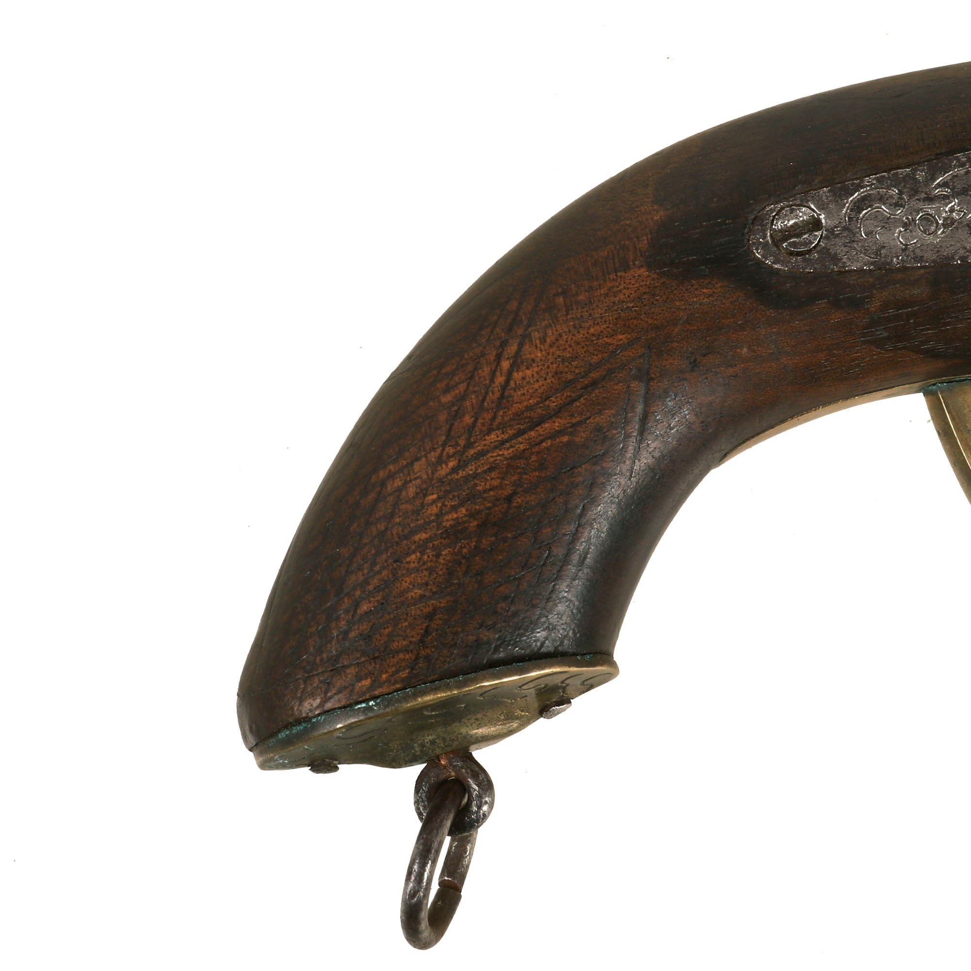 Original Victorian 14 Bore Double Barrel Howdah Percussion Pistol with ...