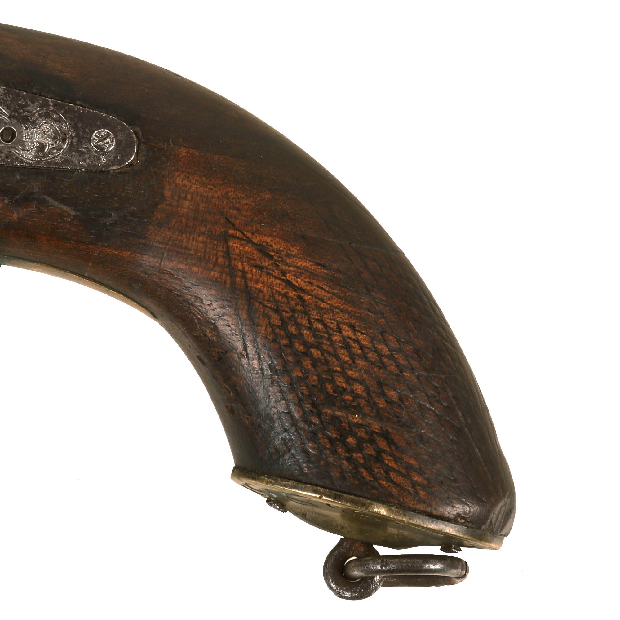 Original Victorian 14 Bore Double Barrel Howdah Percussion Pistol with ...