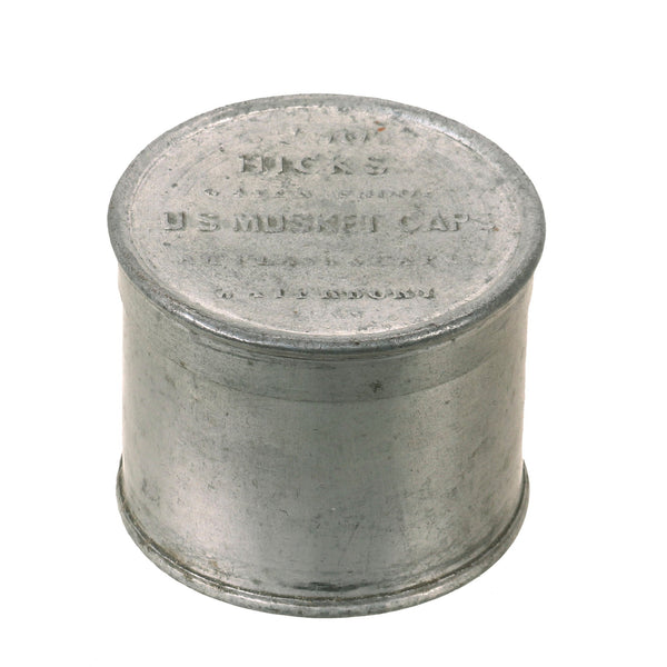 Original U.S. Civil War Tin of 250 Hick’s Waterproof U.S. Musket Percu ...