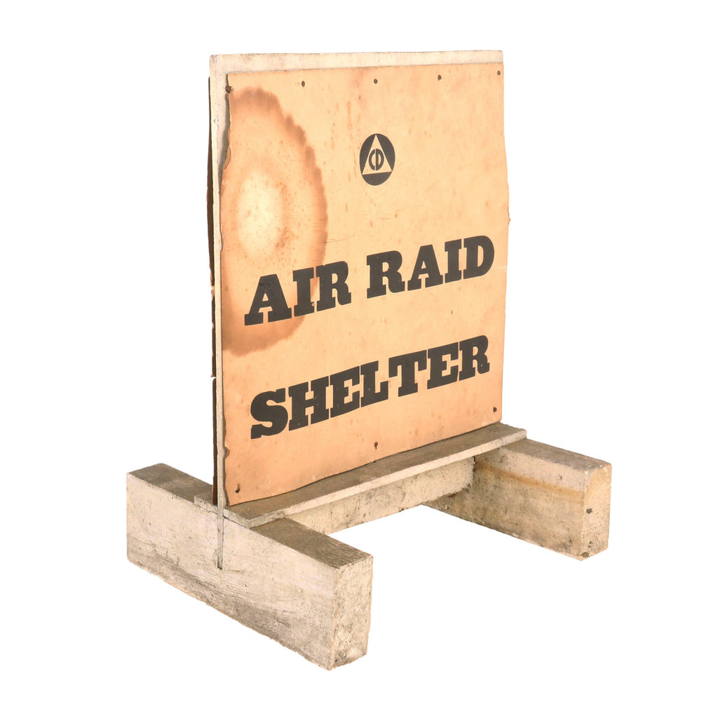 Original U.S. WWII Civil Defense Wooden Double-Sided Air Raid Shelter ...