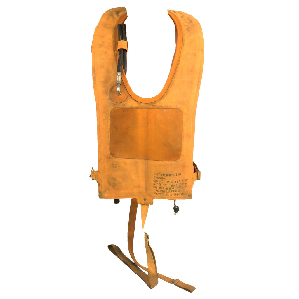 Original U.S. WWII Mae West USAAF Pneumatic Life Vest by Firestone - D ...