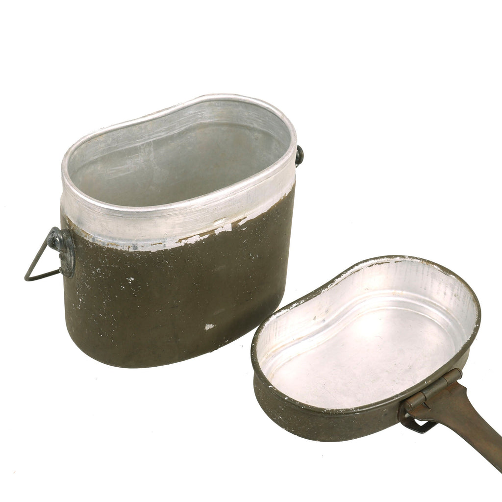 Original German WWII M31 Aluminum Mess Kit Kochgeschirr with Leather S ...