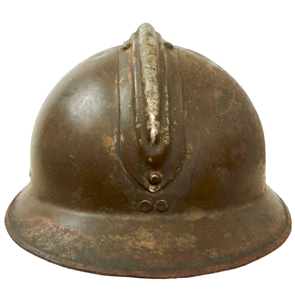 Original French WWII M-1926 Adrian Helmet with Rare Vichy Badge ...