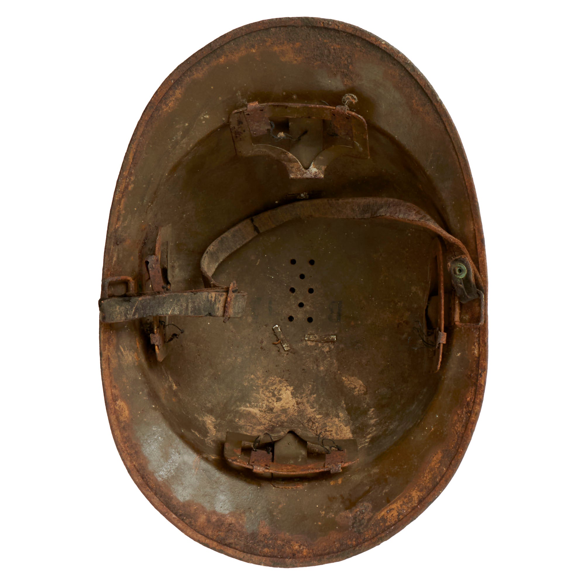 Original French WWII M-1926 Adrian Helmet with Rare Vichy Badge ...