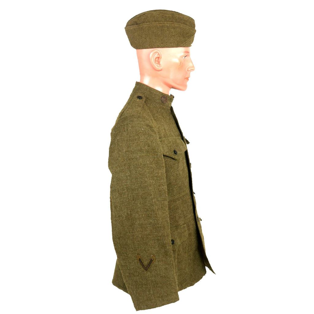 Original U.S. WWI 80th Division Uniform Jacket and Overseas Cap - Woun ...