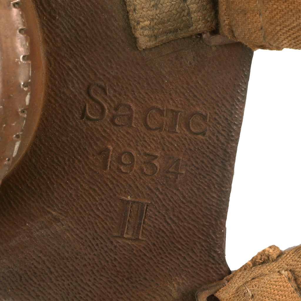 Original Belgian Pre-WWII Sacic Model 1929 Gas Mask With Original Carr ...