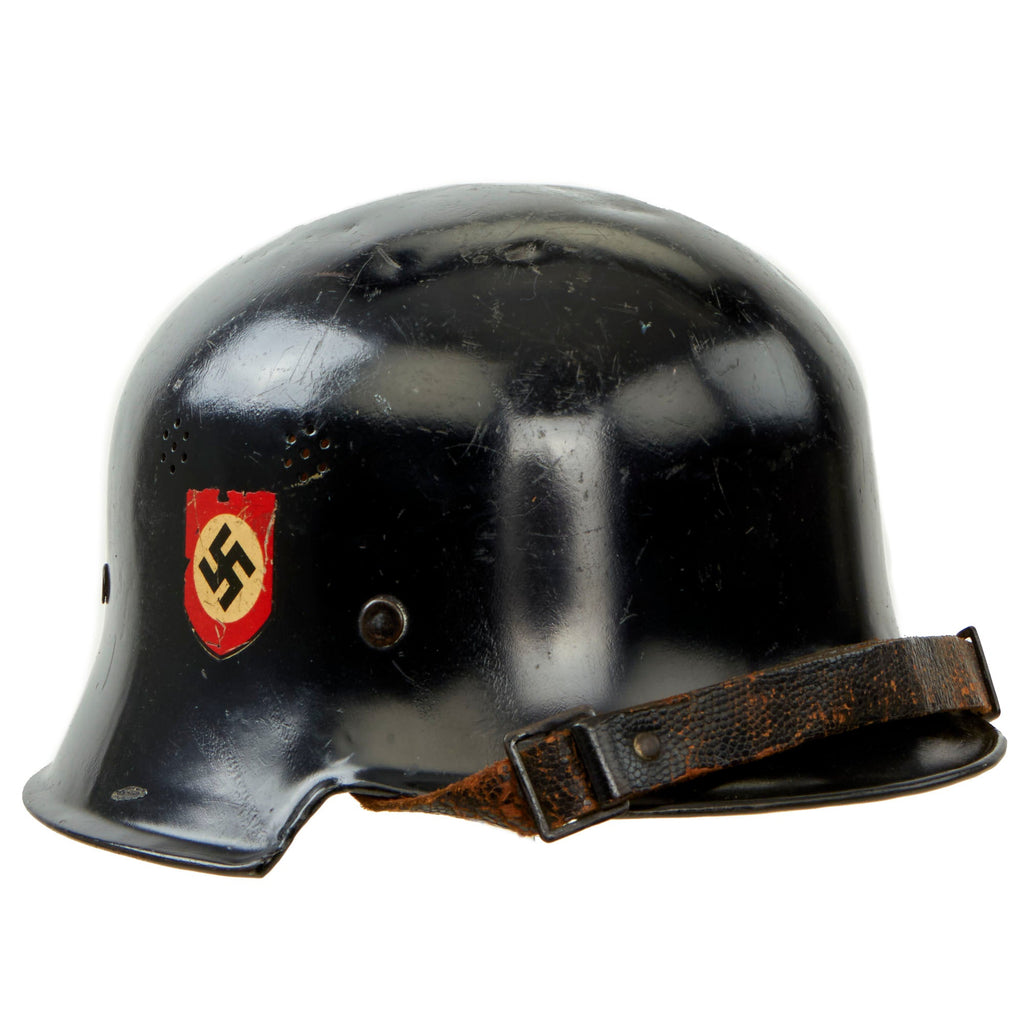 Original German WWII M34 Square Dip NSDAP Double Decal Civic Police St ...