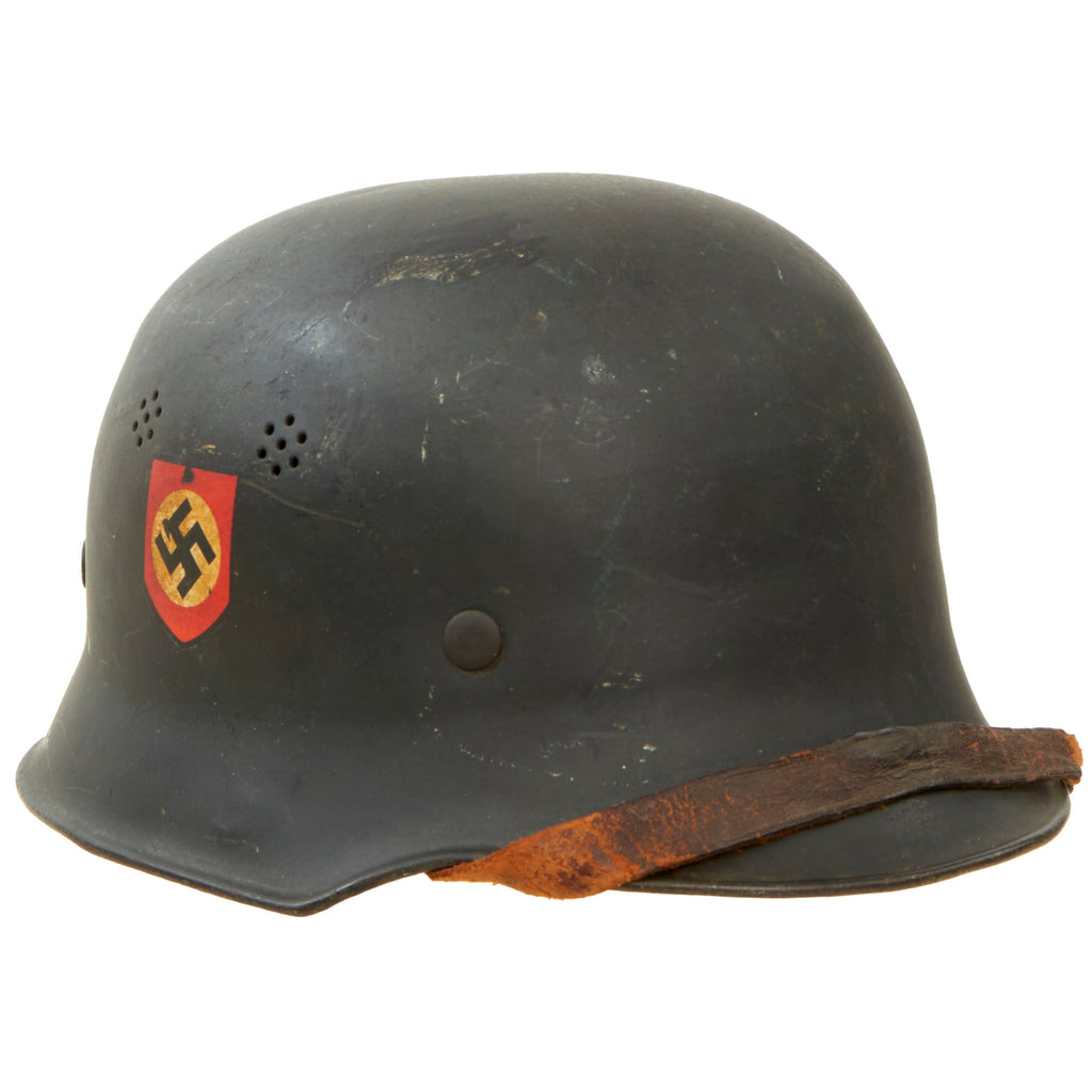 Original German WWII M34 Square Dip NSDAP Double Decal Civic Police St ...