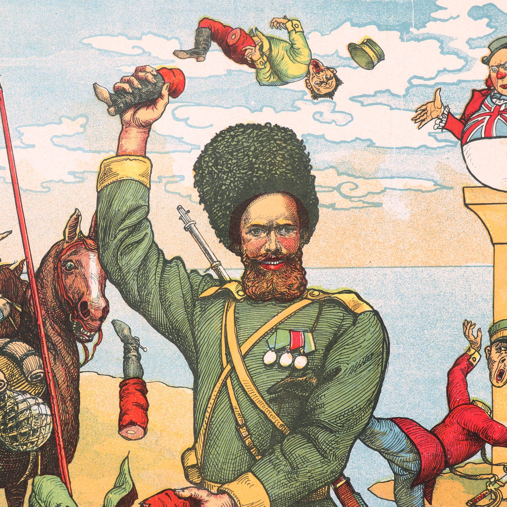 Original Imperial Russian Russo-Japanese War 1904 Cossack Petey Propag ...