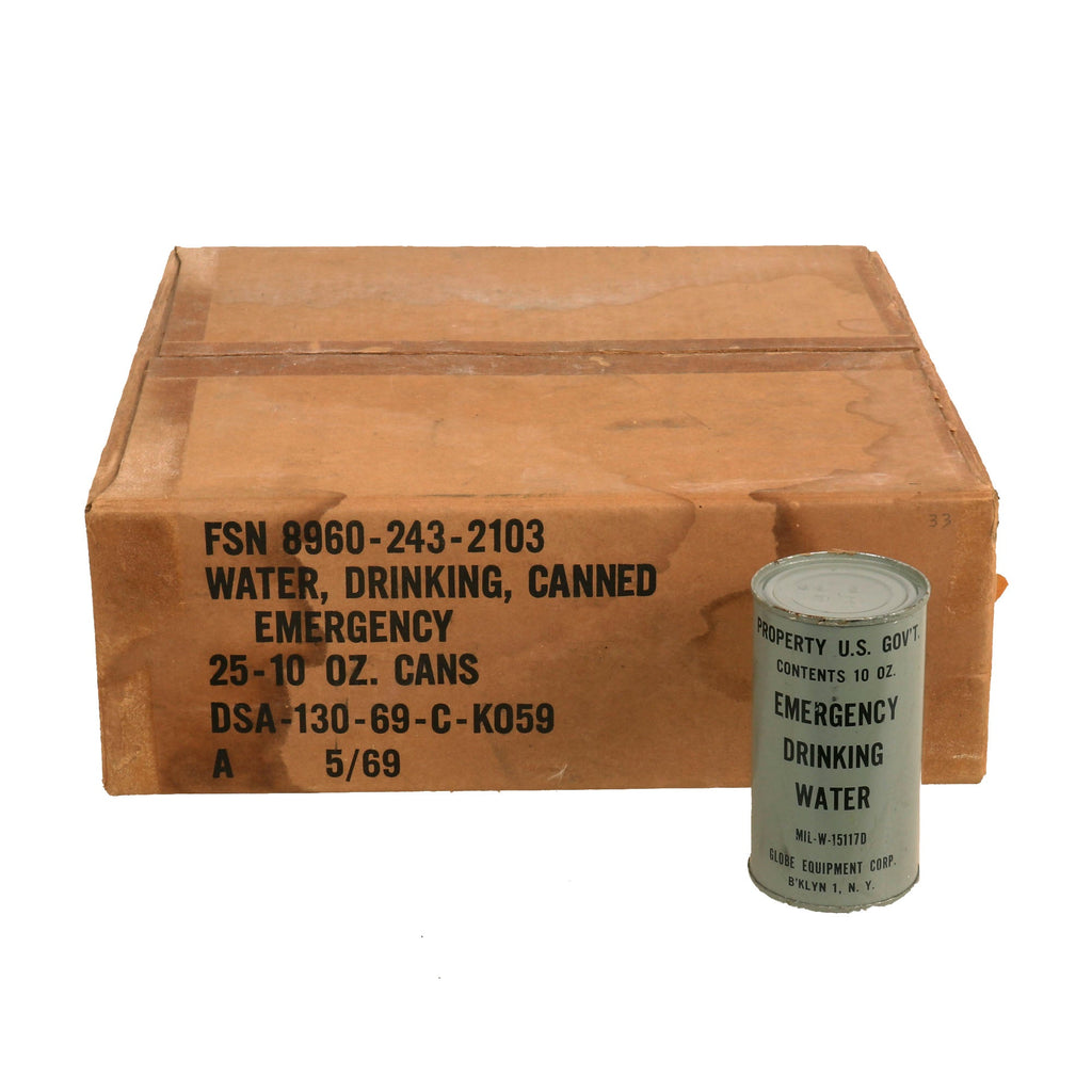 Original U.S. Vietnam War Sealed Can of Emergency Survival Drinking Wa ...