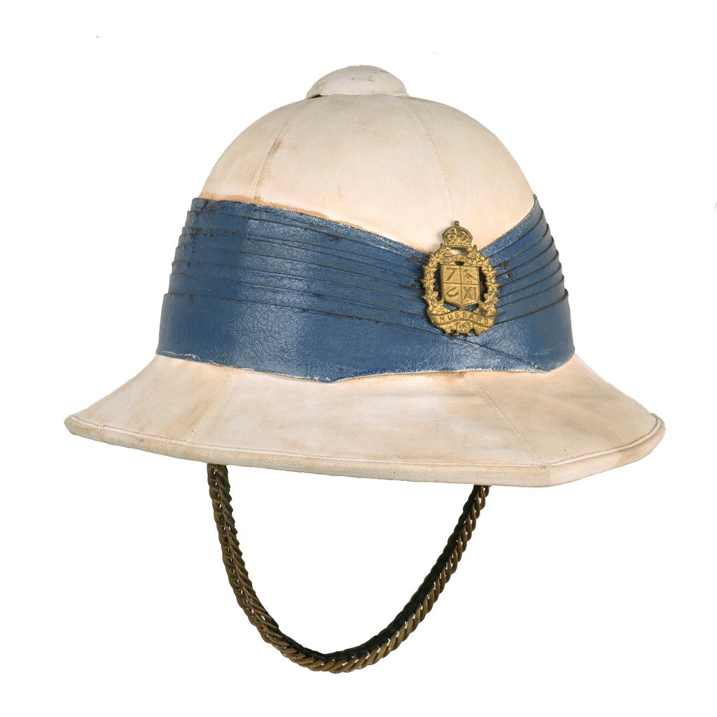 Original British WWII Wolseley Pattern Pith Sun Helmet With 7th/11th H ...